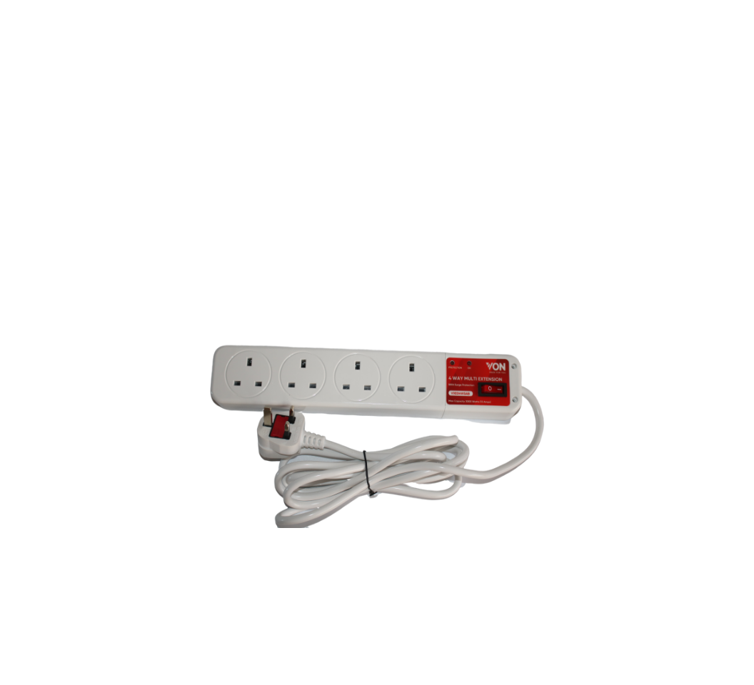 Von VXE04WSAB 4-Way Extension Cable | hotpoint.co.ke