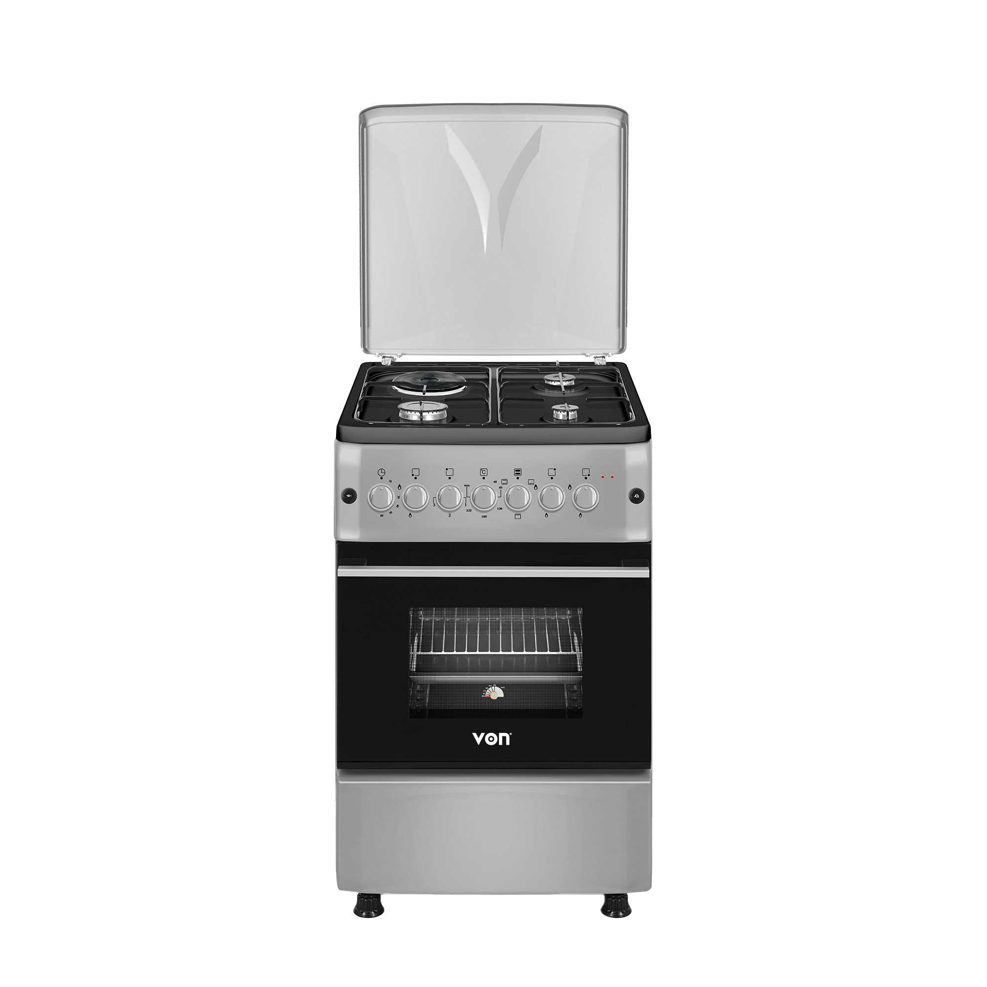 Von Cooker 3 Gas + 1 Electric - VCF563131NFS, Silver | Hotpoint ...