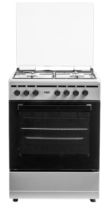 Von Cooker 3 Gas + 1 Electric - VCF653141NSY Enamel Inox Grey ...