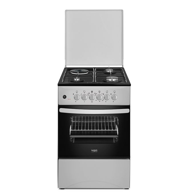 Von Cooker 3 Gas + 1 Electric - VCF503131NFY Enamel HotPlate Grey ...