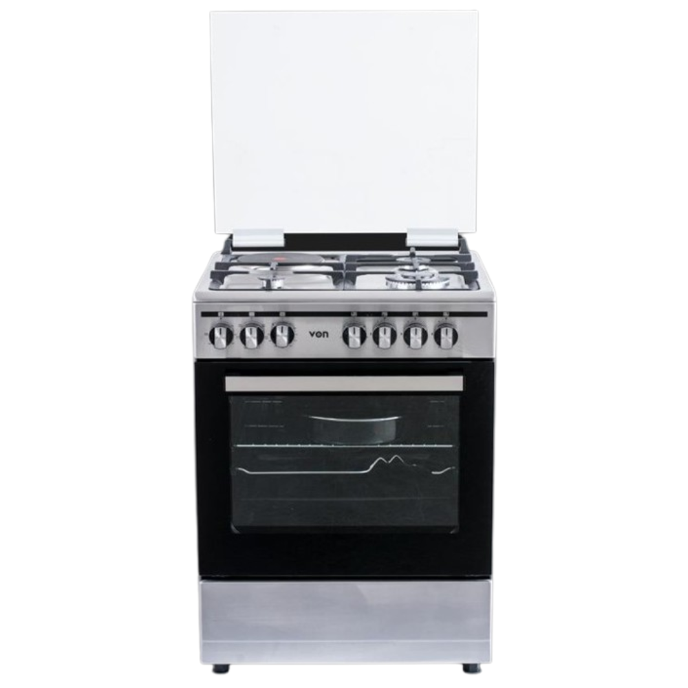 Von Cooker 3 Gas + 1 Electric - VCF663151FSY Thick Enamel Inox Grey ...